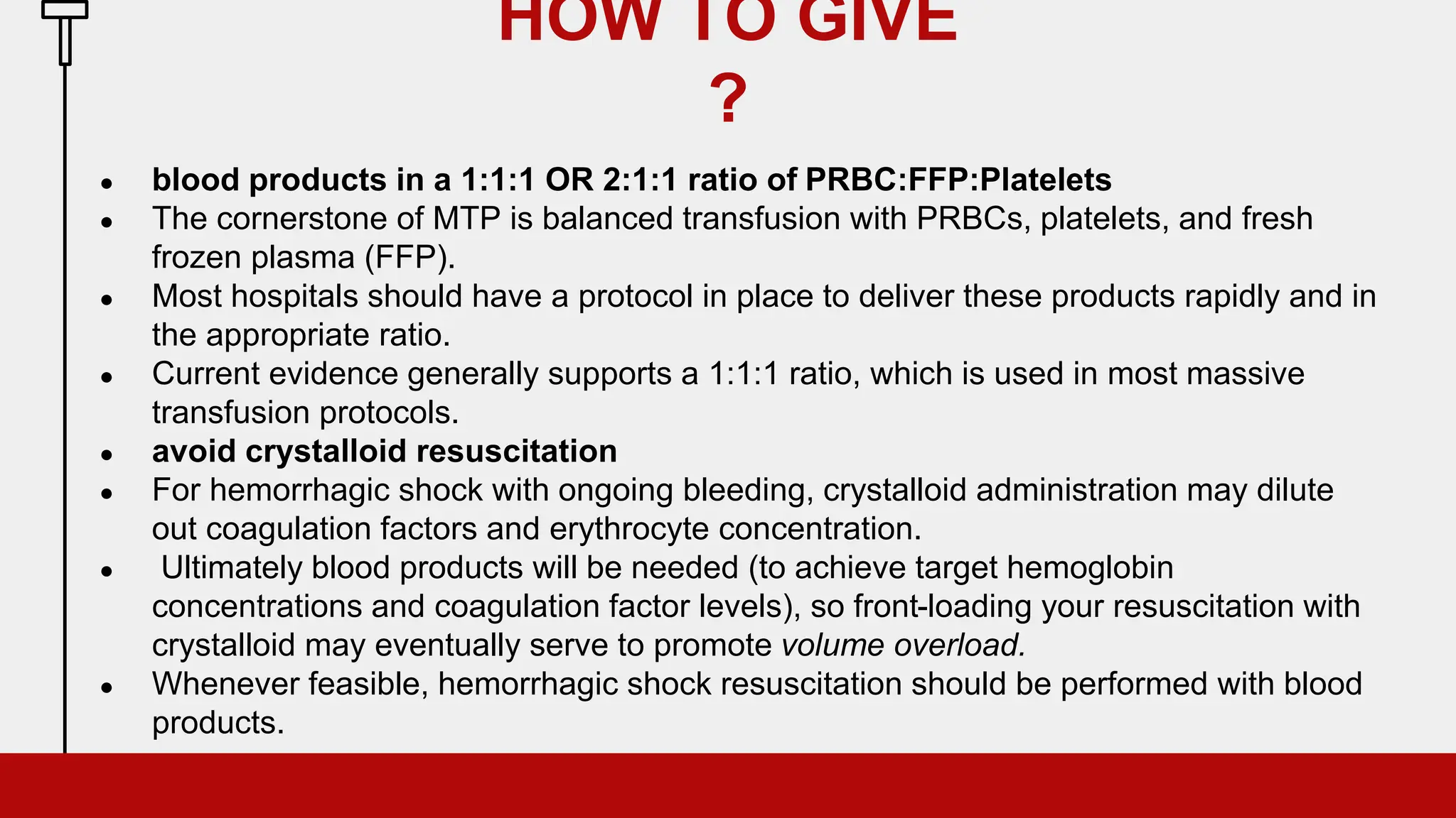 Massive Transfusion Protocol ( MTP ) HOW AND WHY ? | PPTX