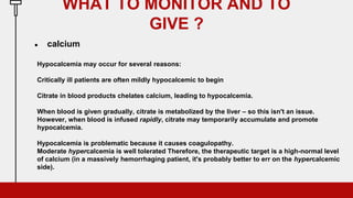 Massive Transfusion Protocol ( MTP ) HOW AND WHY ? | PPTX