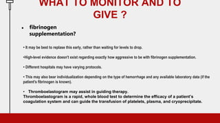 Massive Transfusion Protocol ( MTP ) HOW AND WHY ? | PPTX
