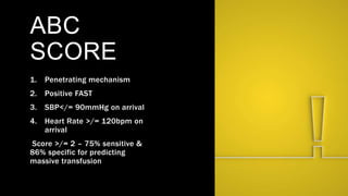 Massive transfusion protocol In emergency department | PPTX