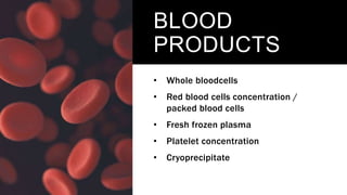 Massive transfusion protocol In emergency department | PPTX