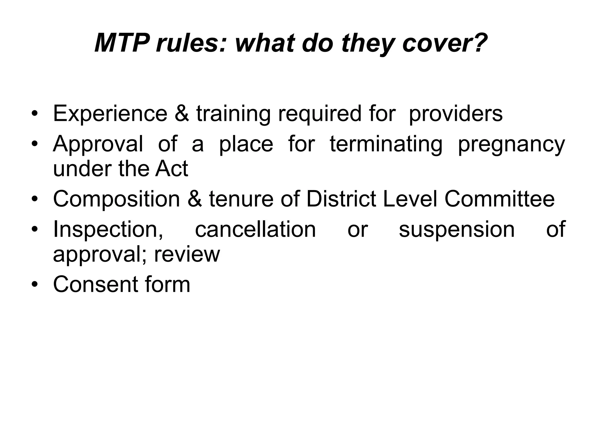 Medical termination of pregnancy, infertility | PPTX