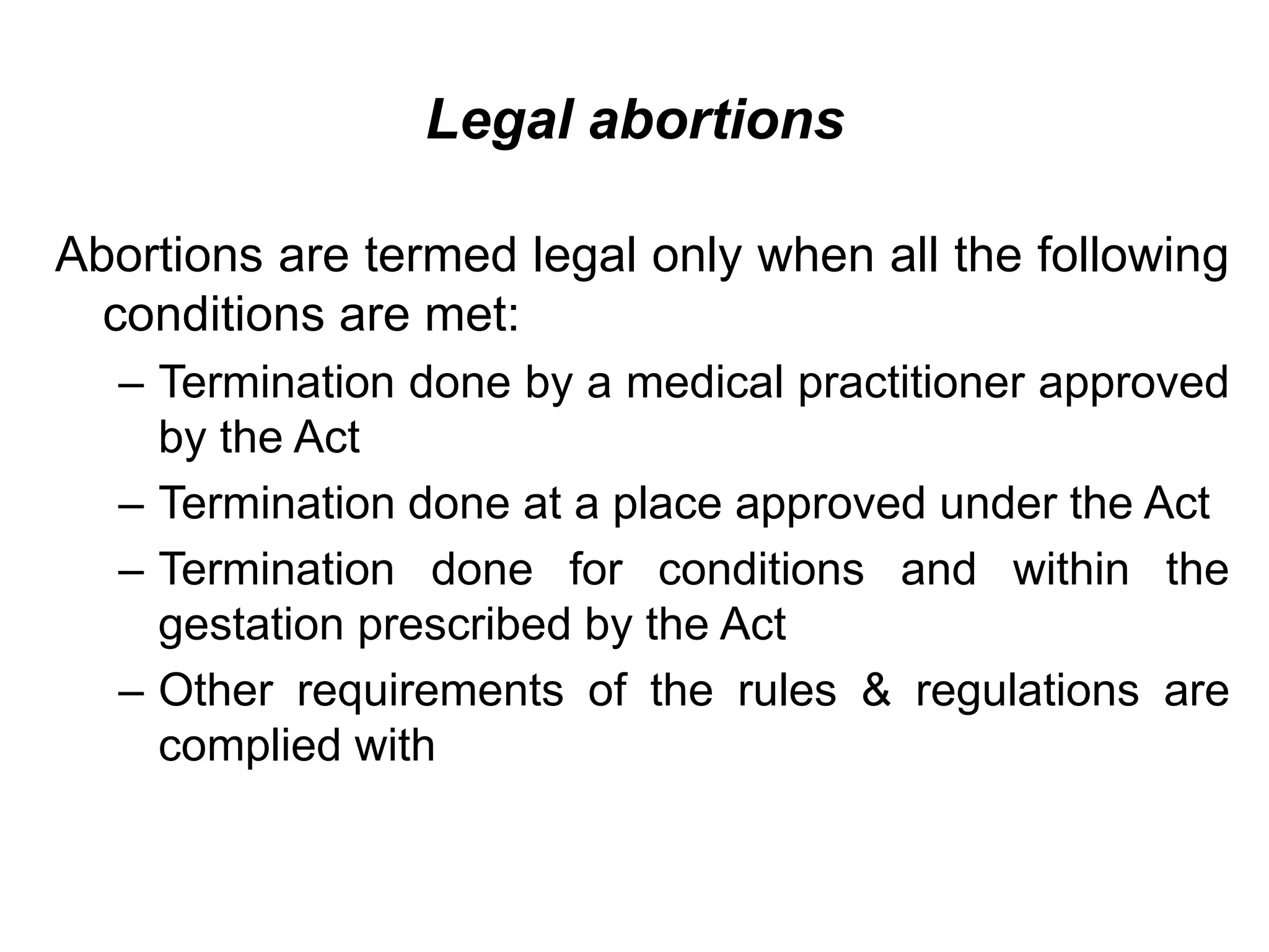 Medical termination of pregnancy, infertility | PPTX