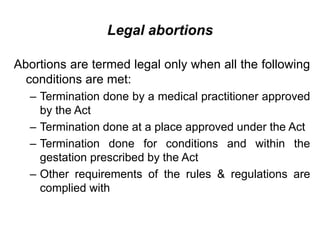 Medical termination of pregnancy, infertility | PPTX