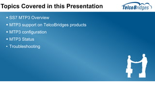 SS7 - MTP3 Technical Training from TelcoBridges | PDF