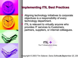 Applying the Principles of ITIL | PPT