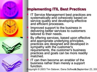 Applying the Principles of ITIL | PPT