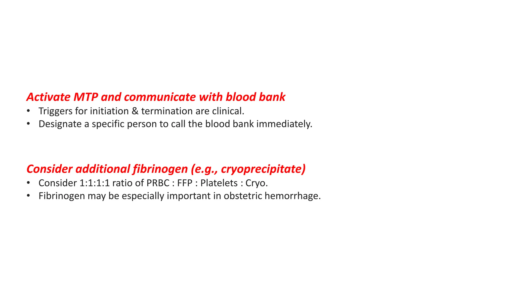 MASSIVE TRANSFUSION PROTOCOLS by DR JUVERIA.pptx | First Aid | Injuries