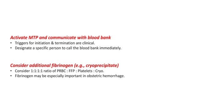 MASSIVE TRANSFUSION PROTOCOLS by DR JUVERIA.pptx | First Aid | Injuries