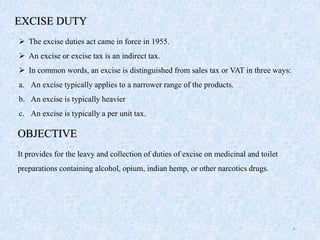 Medicinal and toilet preparation act 1955 | PPTX