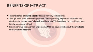 MTP Act Presentation.pptx medical termination of pregnancy | PPTX