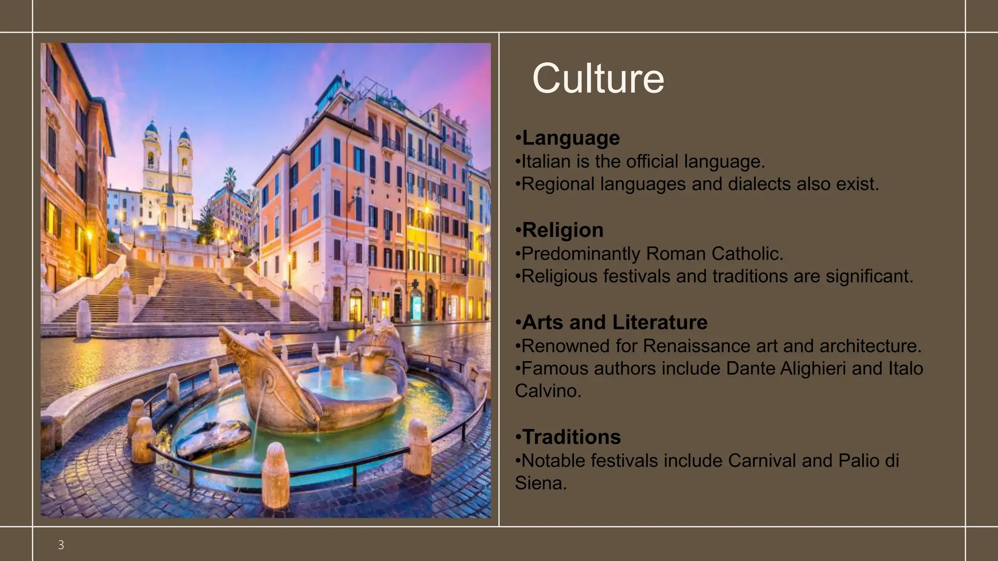 The PPT is about the brief explation of ITALY Countrypages.pptx