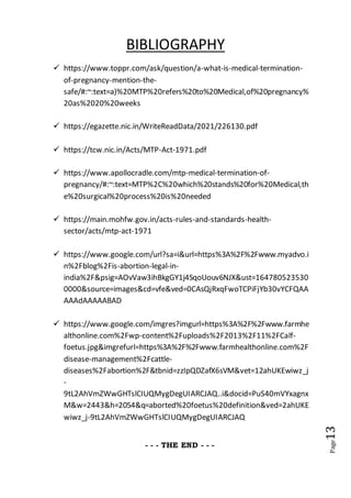 Biology Investigatory Project - Medical Termination of Pregnancy | PDF