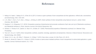 Biogenic synthesis of Silver Nanoparticles fromOldenlandiya Cormybosa ...