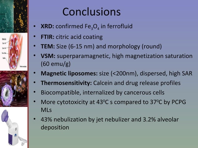 Magnetic nanoliposomes for combined hyperthermia and drug delivery ...