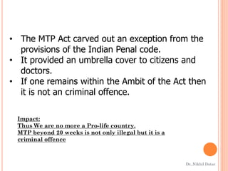 MTP Act: Legal and medical tangle | PPT