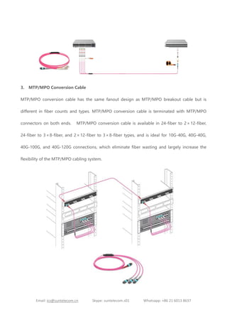 MTP/MPO Fiber Optic Cable：Types and Their Applications | PDF