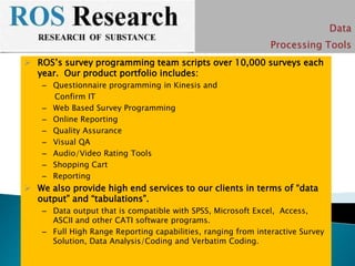 Research of Substance (ROS Research) | PPT