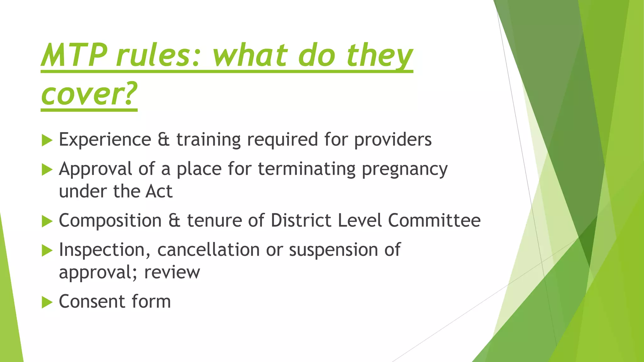 Medical Termination Of Pregnancy (MTP) | PPTX