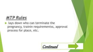 Medical Termination Of Pregnancy (MTP) | PPTX