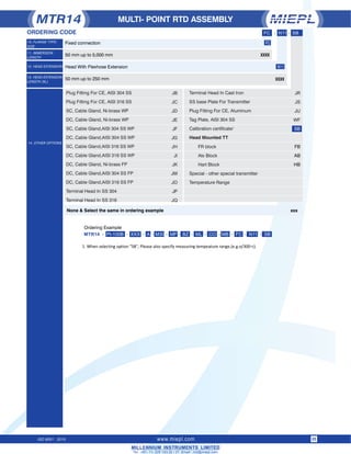 MTR14 Multi - Point RTD Assembly - Without Protecting Tube | Miepl | PDF