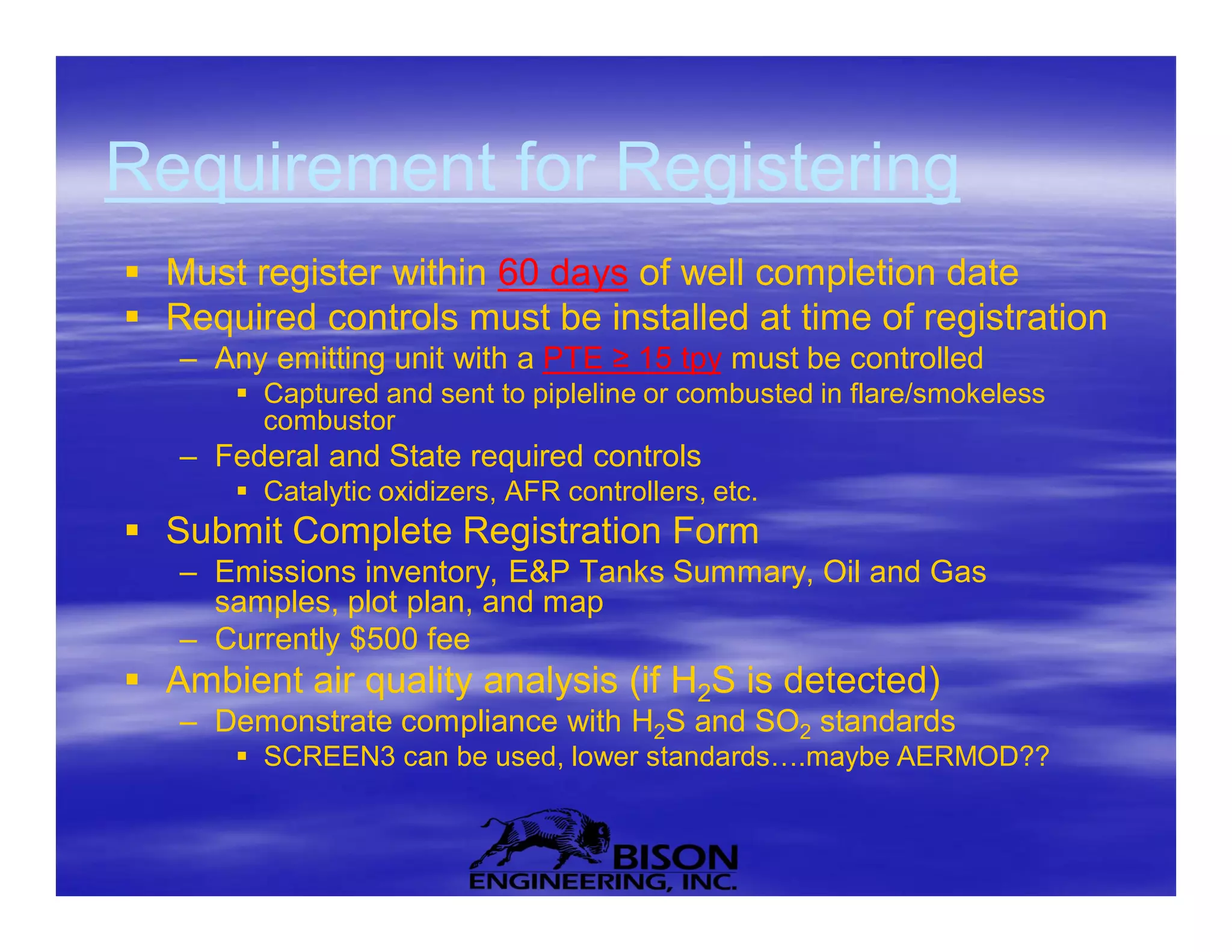 Oil & Gas Well Facility Air Quality Permitting/Registration | PDF ...