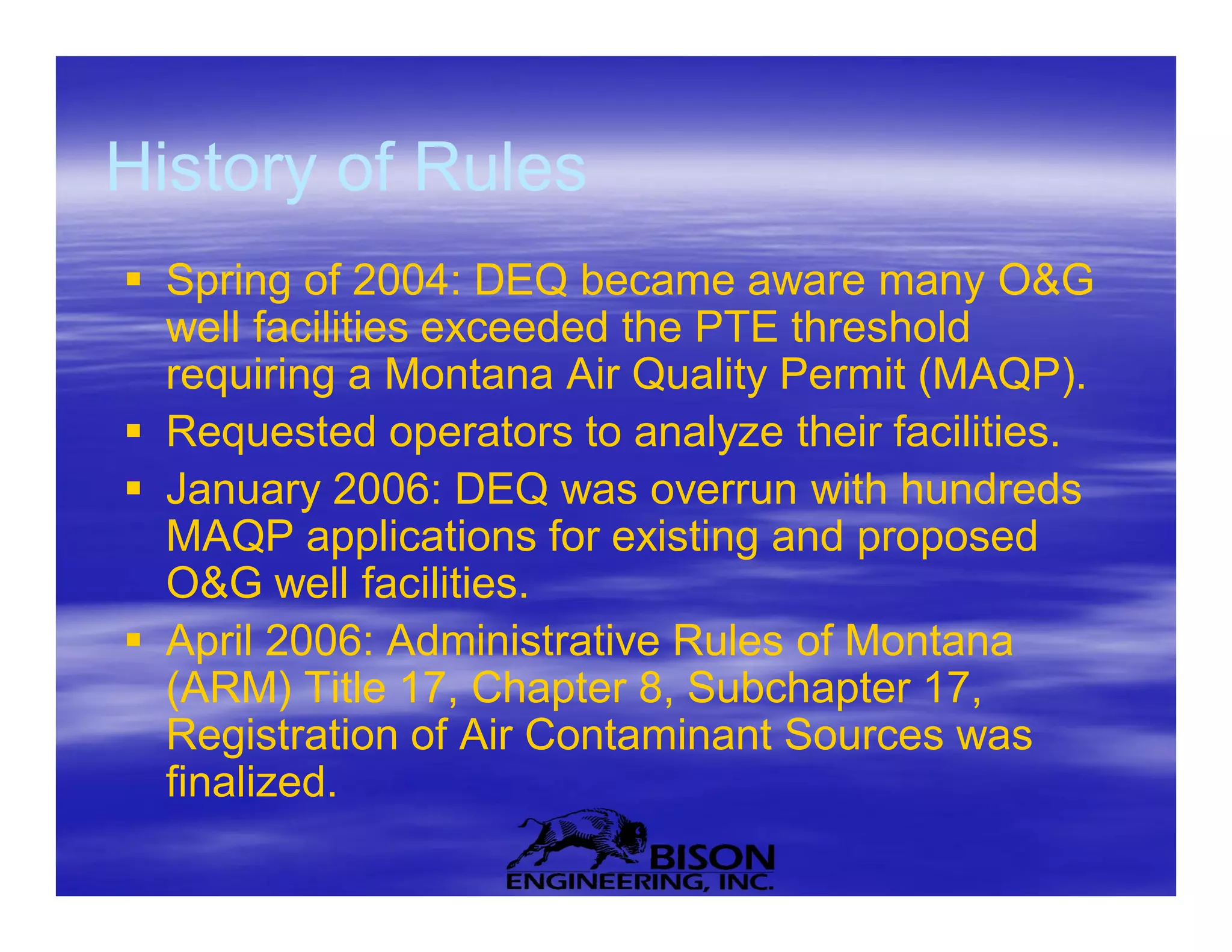Oil & Gas Well Facility Air Quality Permitting/Registration | PDF ...