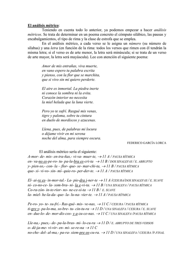 Métrica, rima y estrofas | PDF | Poetry | Books and Literature