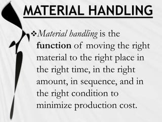 Mtrl handling | PPT