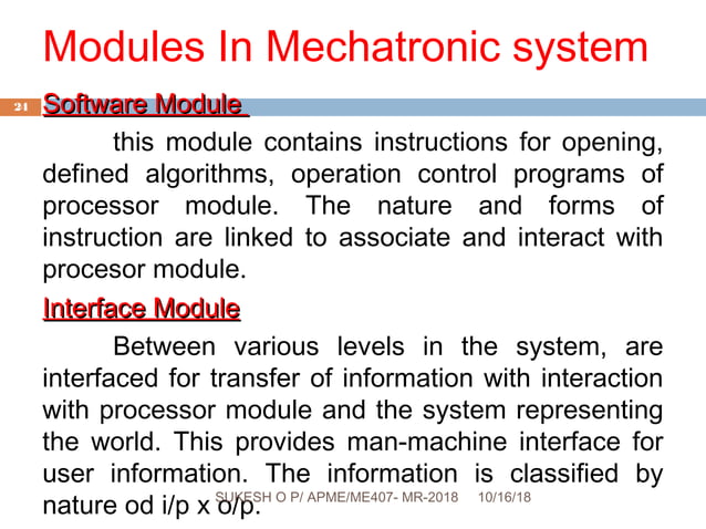 Intro to mechatronics | PPT | Physics | Science