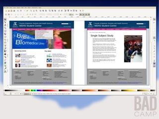 Inkscape: Mockup that site (BADcamp edition) | PDF