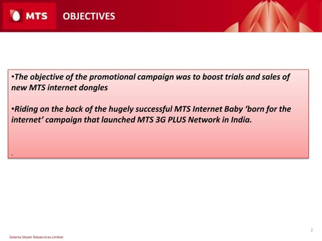 MTS LAUNCHES 3G PLUS NETWORK PAN INDIA | PPT | Free Download