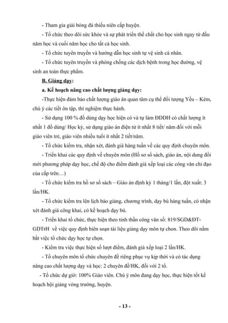 Một số biện pháp chỉ đạo hoạt động của tổ chuyên môn nhằm nâng cao chất lượng dạy và học ở ...