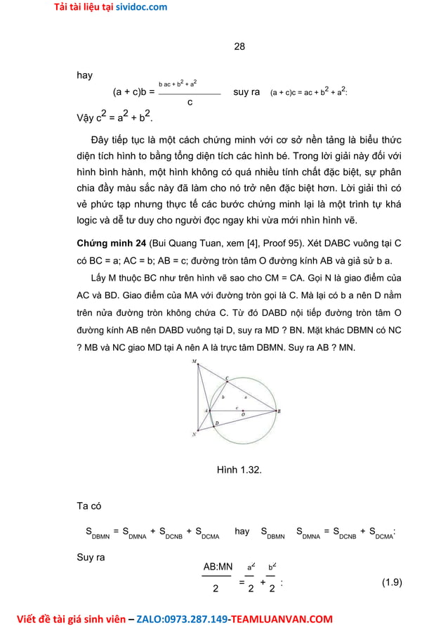 Một Số Chứng Minh Định Lý Pythagoras.doc