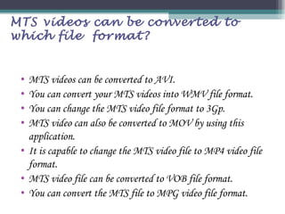 Mts converter | PPT