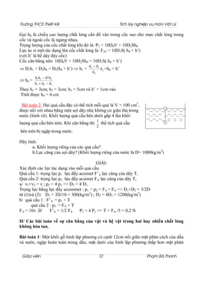 Một số dạng toán về lực đẩy ácimet | PDF