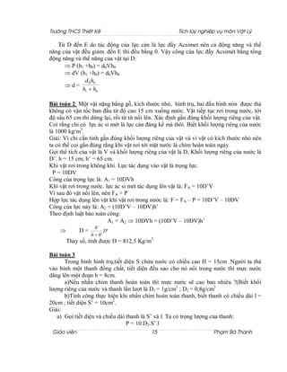 Một số dạng toán về lực đẩy ácimet | PDF