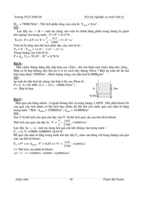 Một số dạng toán về lực đẩy ácimet | PDF