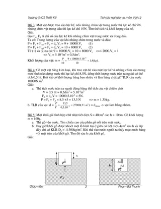 Một số dạng toán về lực đẩy ácimet | PDF