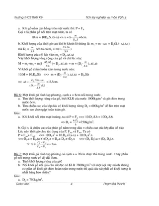 Một số dạng toán về lực đẩy ácimet | PDF