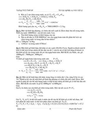 Một số dạng toán về lực đẩy ácimet | PDF