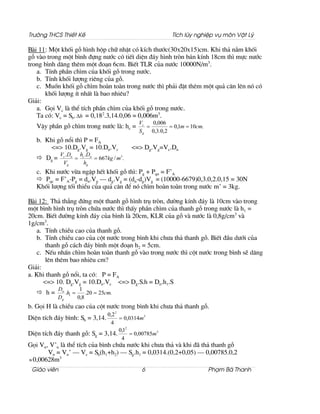 Một số dạng toán về lực đẩy ácimet | PDF