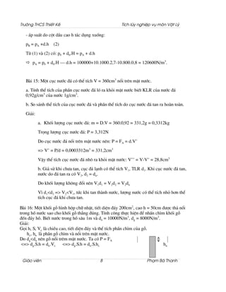 Một số dạng toán về lực đẩy ácimet | PDF