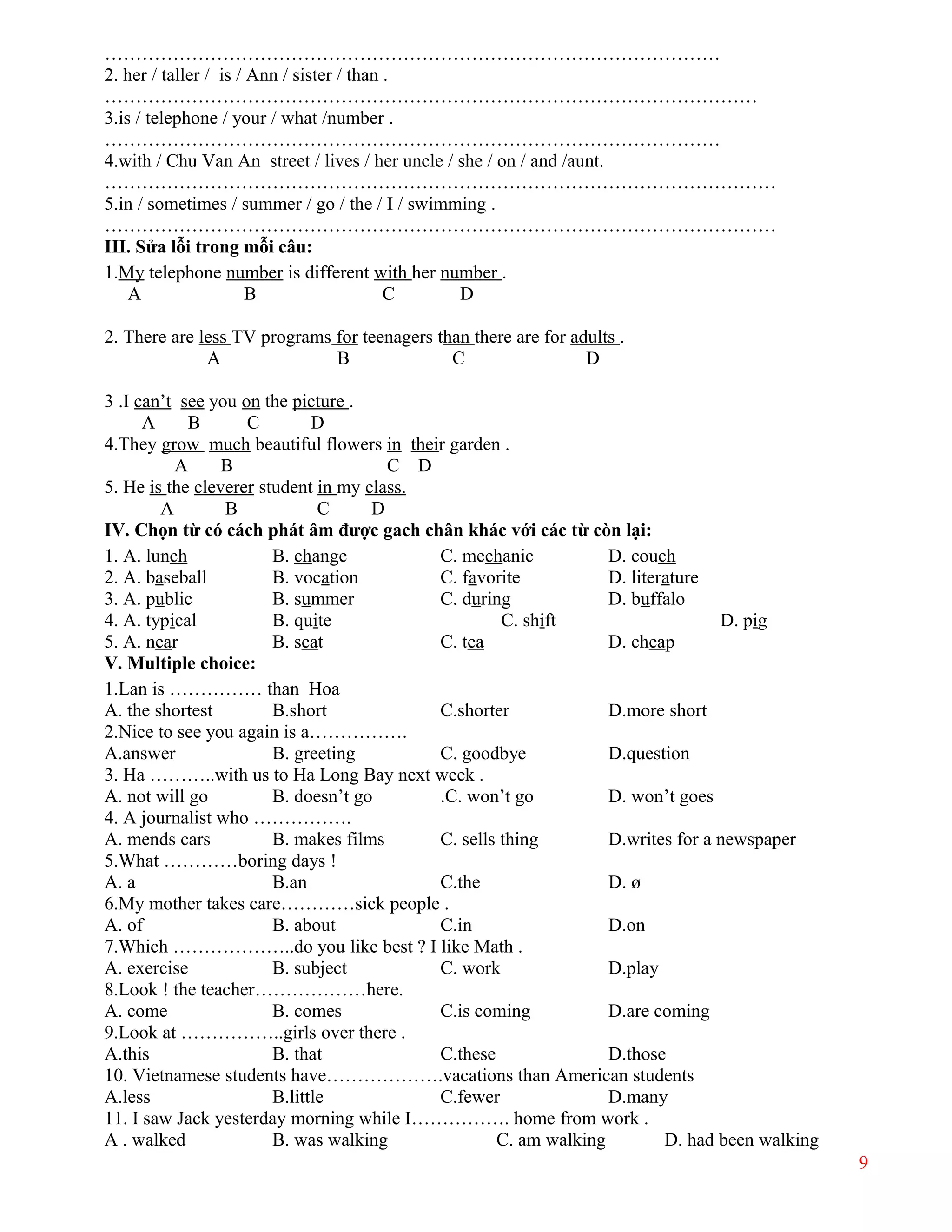 Một số đề kiểm tra 1 tiết hkii tiếng anh lớp 7 (with key) | PDF