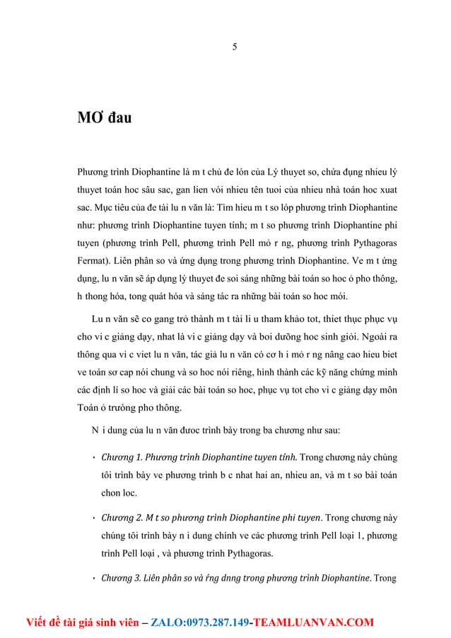 M T So L P Phương Trình Diophantine.docx