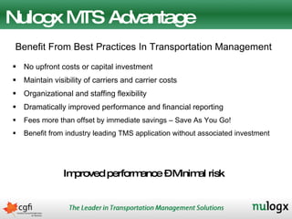 Mts pps presentation 2 | PPT | Logistics and Transportation Industry ...