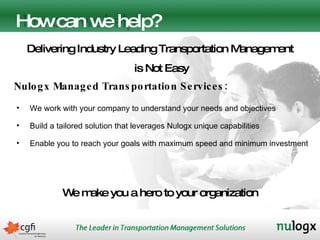 Mts pps presentation 2 | PPT | Logistics and Transportation Industry ...