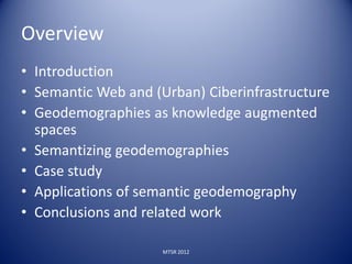 Semantic Geodemography and Urban interoperability | PDF