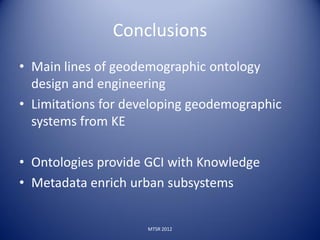 Semantic Geodemography and Urban interoperability | PDF
