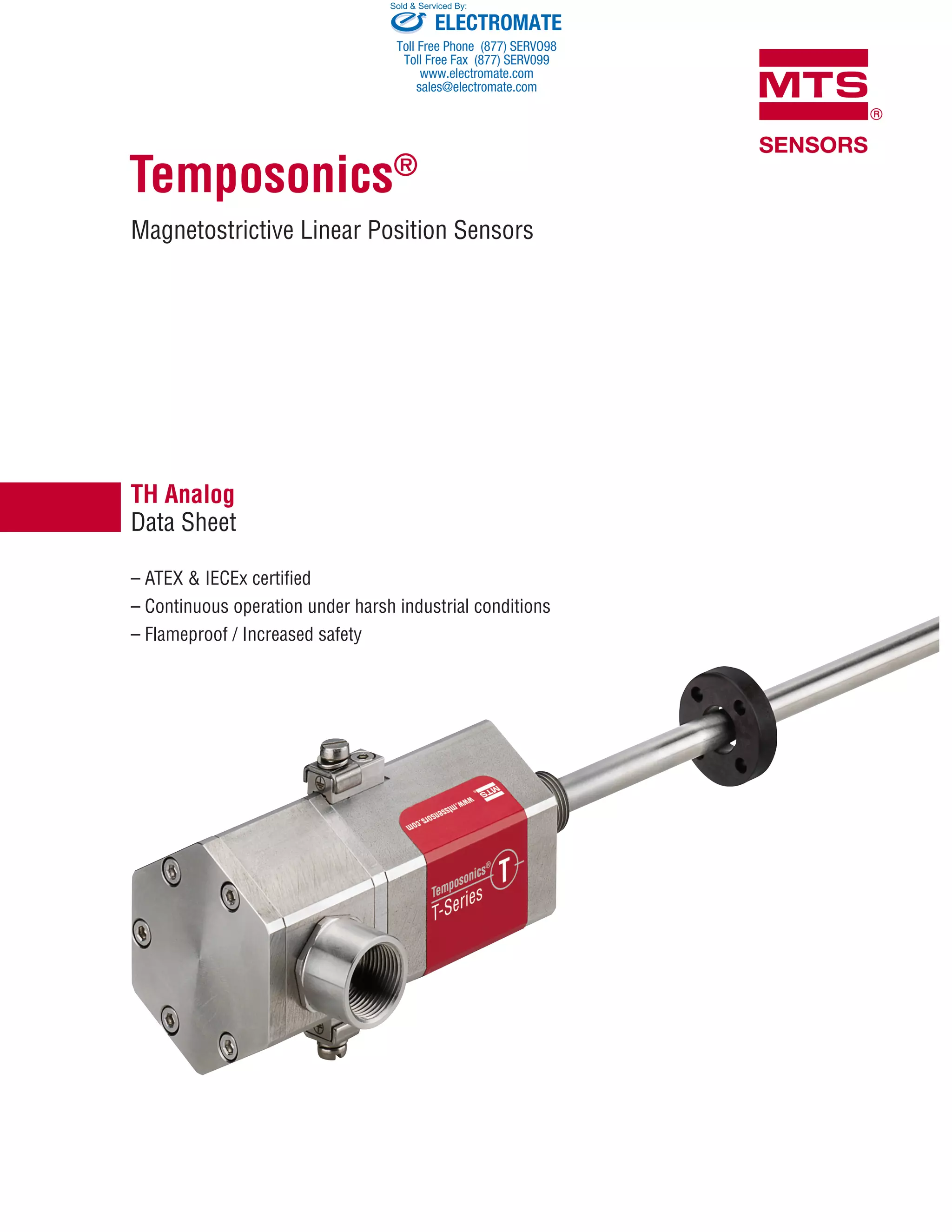 Mts t series th-analog_standard_data_sheet | PDF